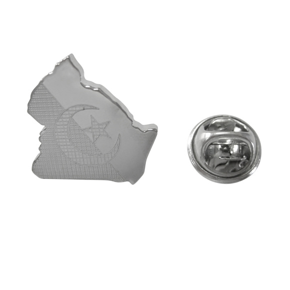 Kiola Designs | Accessories | Algeria Map Shape And Flag Design Lapel ...